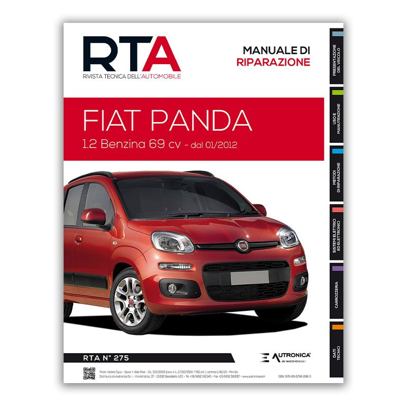 Manuale di Riparazione RTA 275 FIAT PANDA III (2012 - 2021)