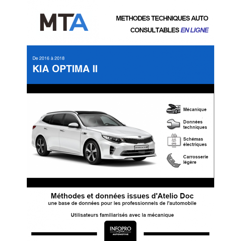 MTA KIA OPTIMA II phase 1 Break 5 portes (2016 > 2018)