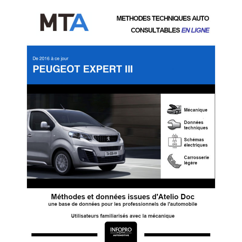 MTA PEUGEOT EXPERT III Fourgon 3 portes (2016 > ce jour)