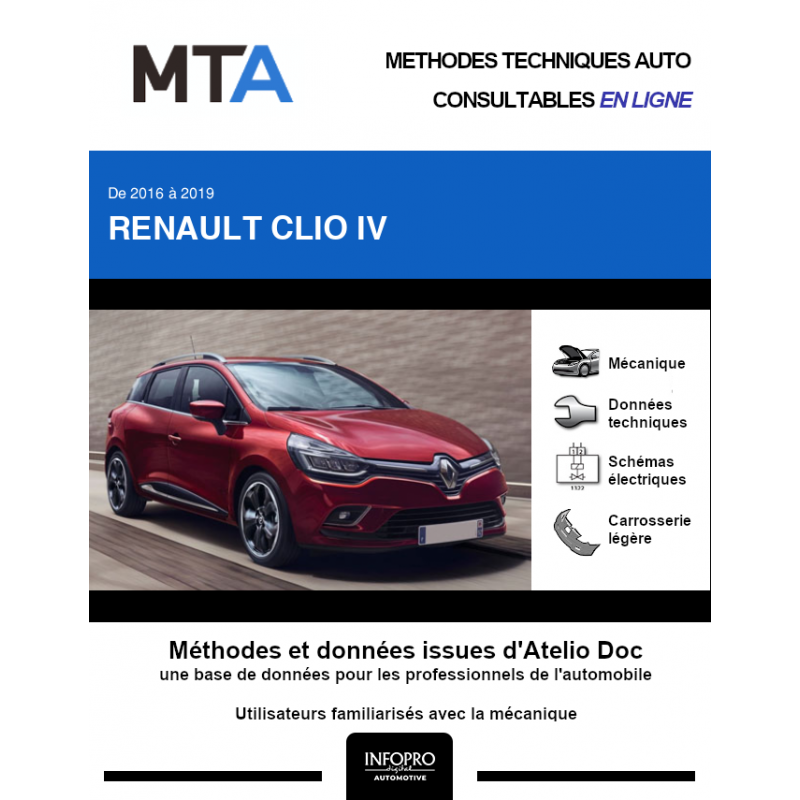 MTA RENAULT CLIO IV phase 2 Break 5 portes (2016 > 2019)