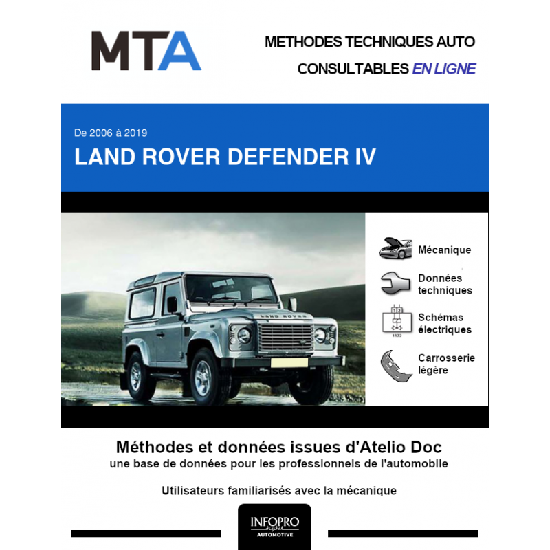 MTA LAND ROVER DEFENDER IV phase 2 Break 3 portes (2006 > 2019)
