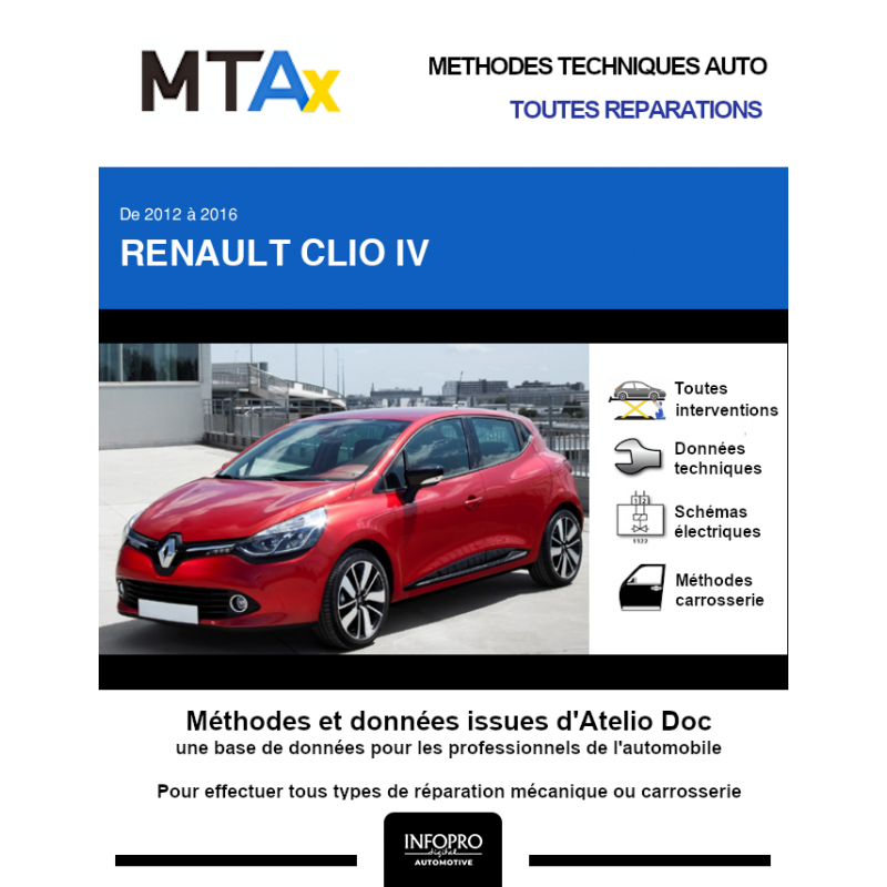MTA-EXPERT RENAULT CLIO IV phase 1 Hayon 5 portes (2012 > 2016)