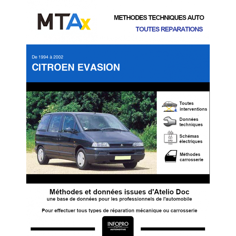 MTA-EXPERT CITROEN EVASION Monospace 5 portes (1994 > 2002)