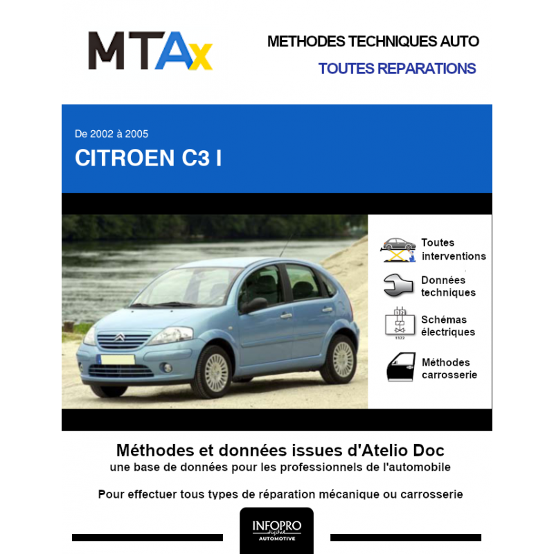 MTA-EXPERT CITROEN C3 I phase 1 Hayon 5 portes (2002 > 2005)