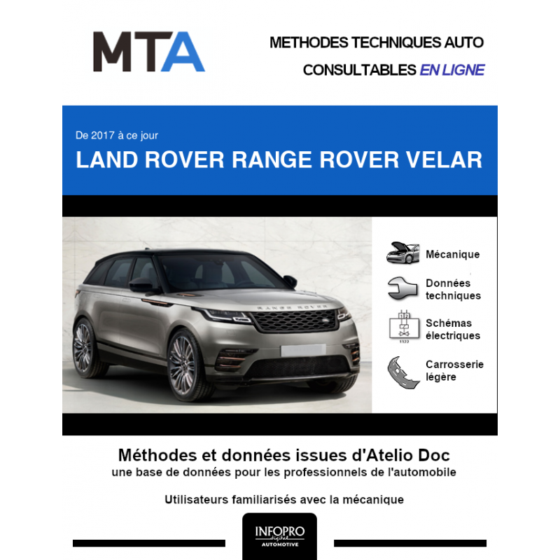 MTA LAND ROVER RANGE ROVER VELAR Break 5 portes (2017 > ce jour)
