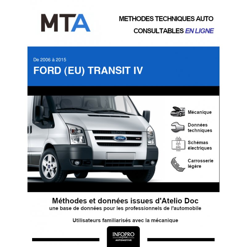 MTA FORD (EU) TRANSIT IV Chassis cabine 2 portes (2006 > 2015)