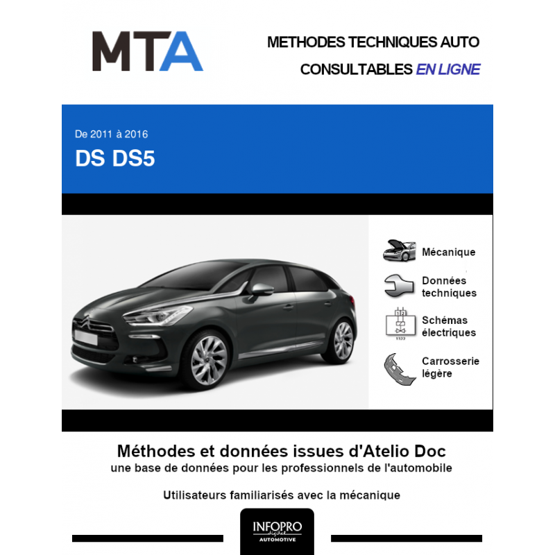 MTA DS DS5 phase 1 Hayon 5 portes (2011 > 2016)
