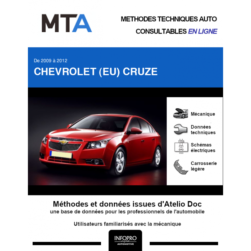 MTA CHEVROLET (EU) CRUZE phase 1 Berline 4 portes (2009 > 2012)