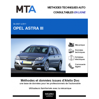 MTA OPEL ASTRA III phase 2 Break 5 portes (2007 > 2011)