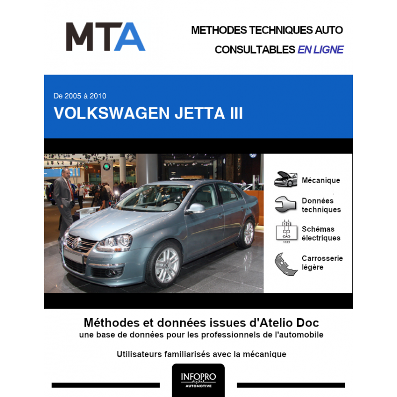 MTA VOLKSWAGEN JETTA III Berline 4 portes (2005 > 2010)