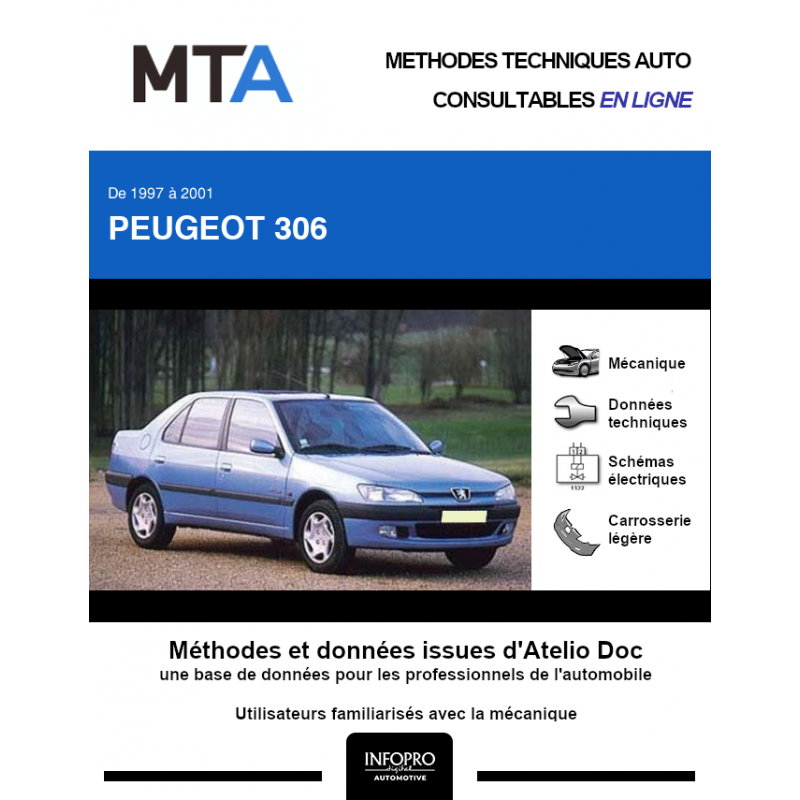 MTA PEUGEOT 306 phase 2 Berline 4 portes (1997 > 2001)