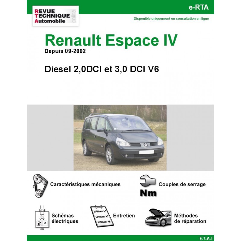 Revue Technique Renault Espace IV 2,0DCI et 3,0DCI V6 (RTA) - Site ...