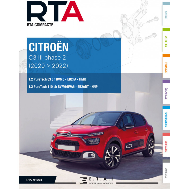 PACK-RTA-PAPIER-PDF CITROEN C3 III Hayon 5 portes (2016 > 2020)