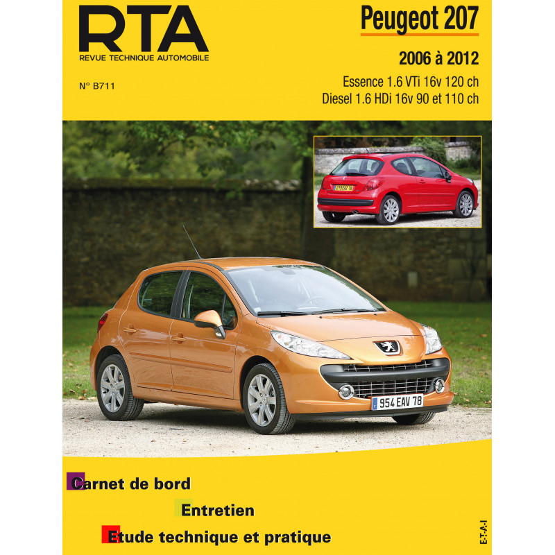 PACK-RTA-PAPIER-PDF PEUGEOT 207 Hayon 3 portes (2006 > 2012)